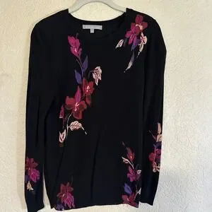 Daniel Rainn | Sweaters | Daniel Rainn Lyna Black Floral Medium ...